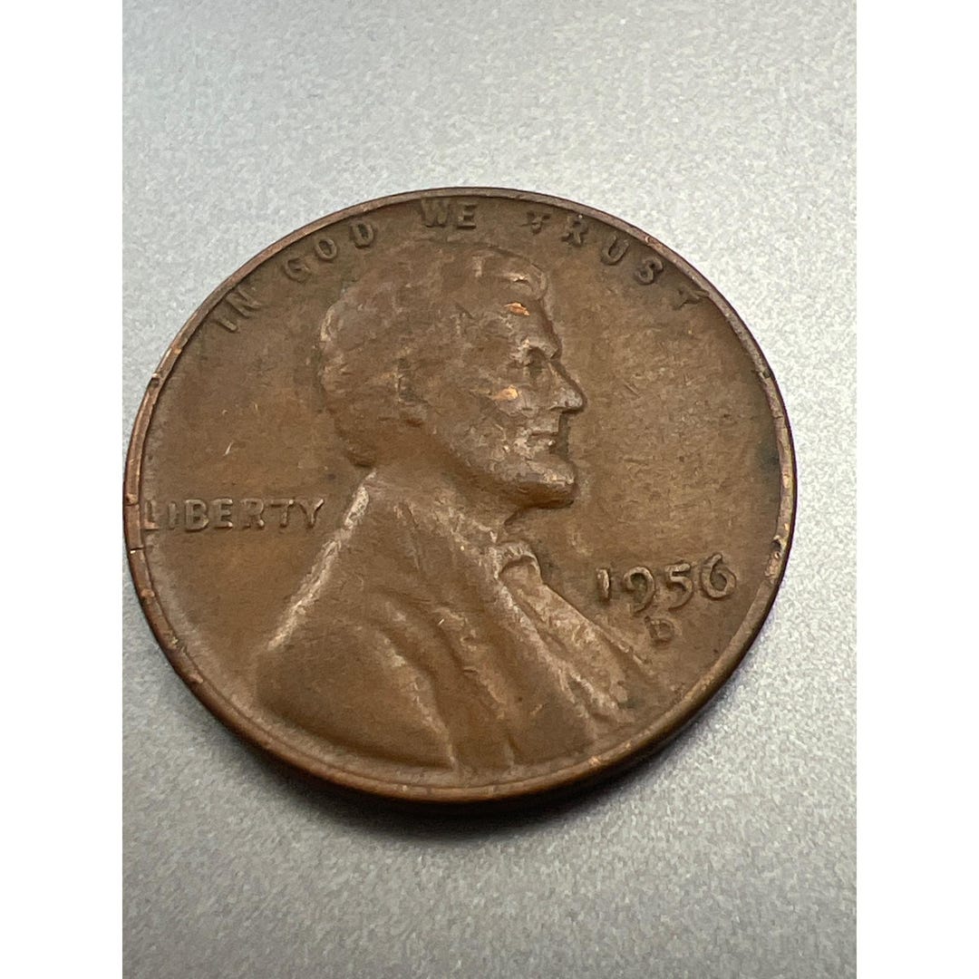 1956 D Wheat Penny Lincoln Cent Collectible United States Coin Currency ...