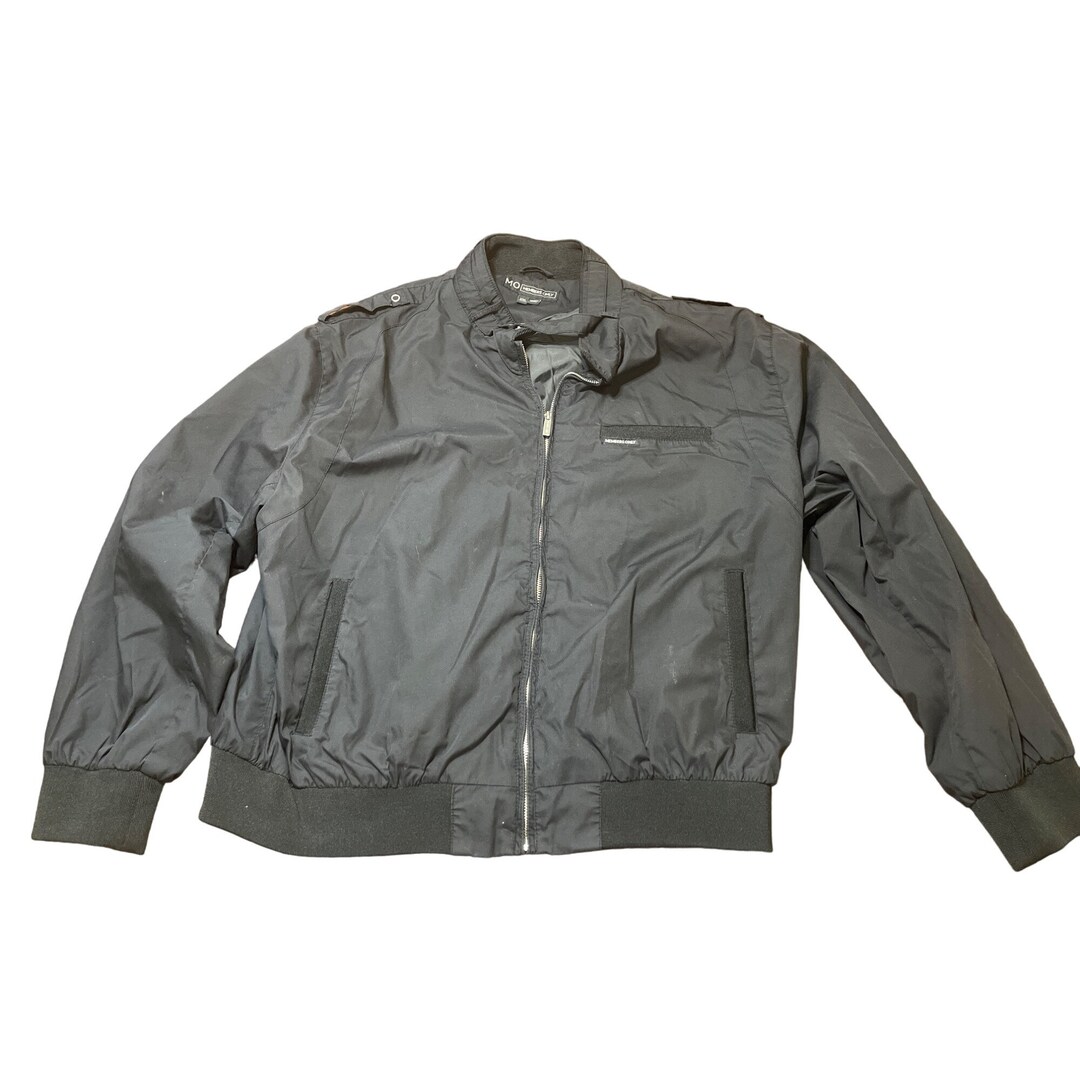 Vintage Members Only Mens Black Bomber Jacket XXL Nylon Polyester ...