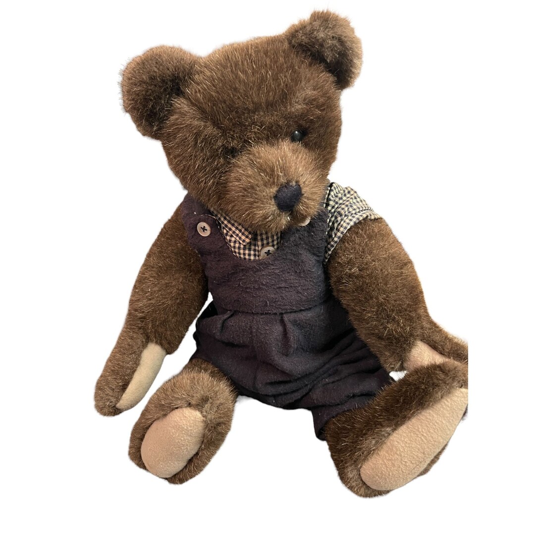 Vintage Boyds Bear Archive Collection Checked Shirt Navy Overalls ...