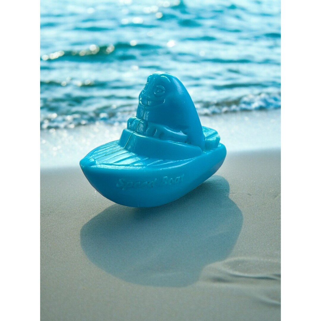 Vintage 80s Mcdonalds Grimace Blue Speed Boat Happy Meal Toy Float Pool ...