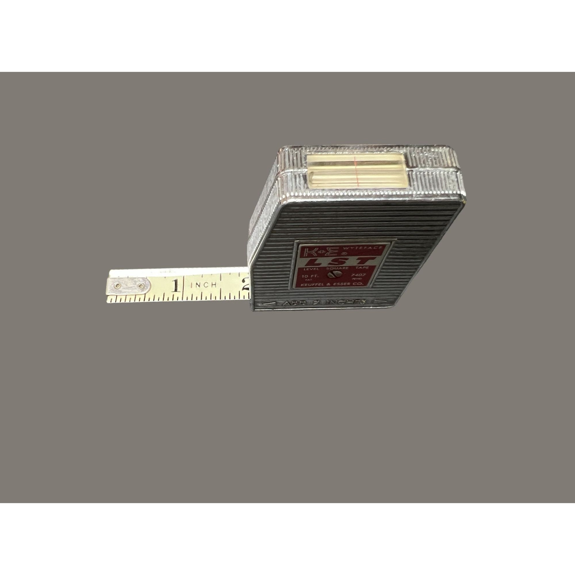 Vintage K&E Wyteface Level Square Tape Measure 10 Ft USA Level Doesn't ...