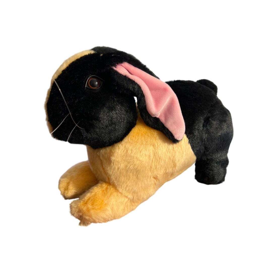 Rare Venus Bunny Black Blonde Brown Plush Rabbit Bunny Pink Ears ...