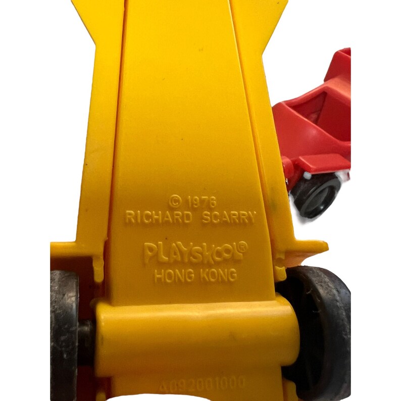 Vintage Playskool Richard Scarry Puzzletown 2 Cars and Trailer ...