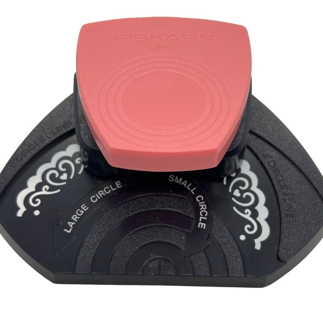 Fiskars Circle Punch Cutter Hearts Scallop Edge Lace for Crafting ...
