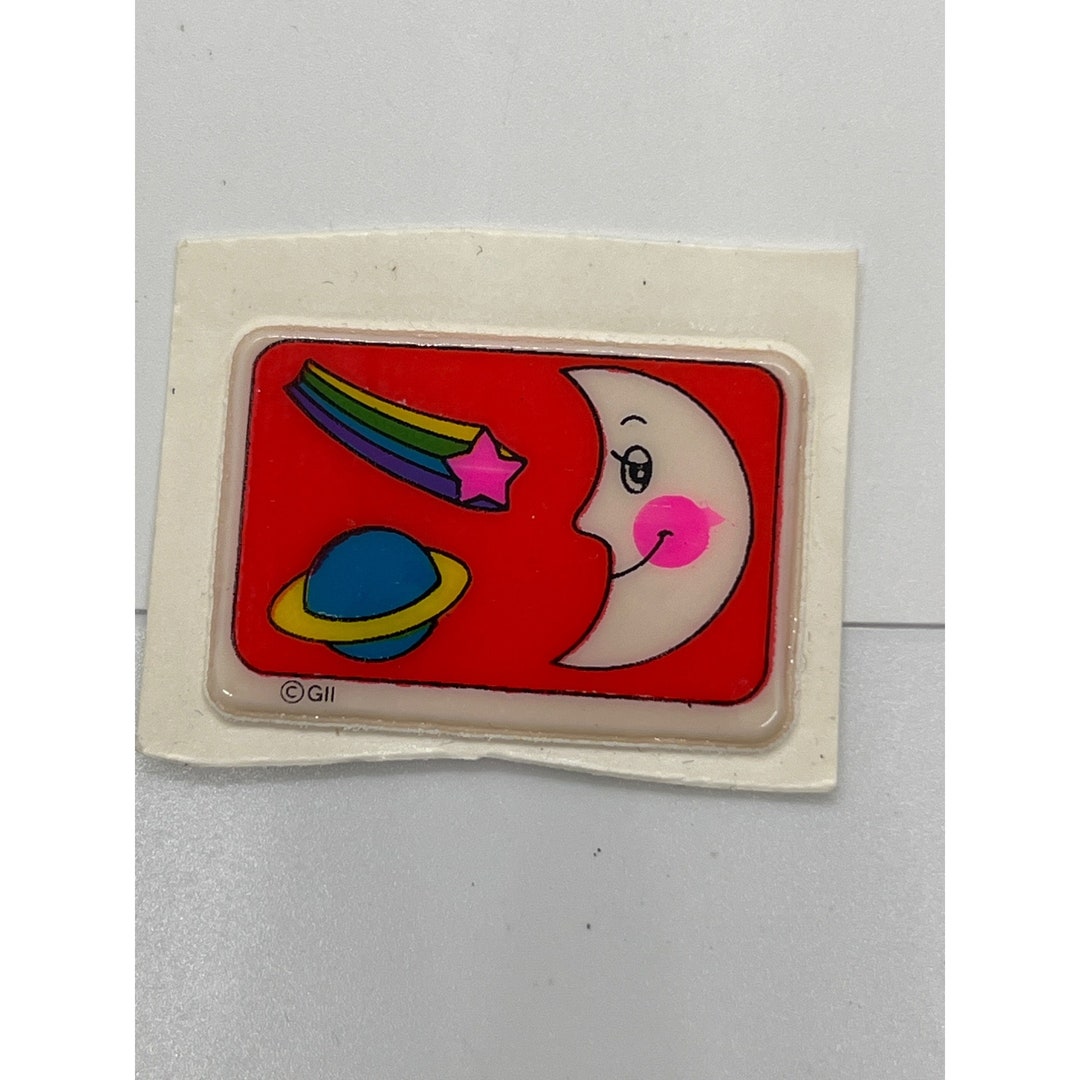 Vintage 1980s Moon Star Planet Sticker by GII Saturn Rainbow 1.5 ...