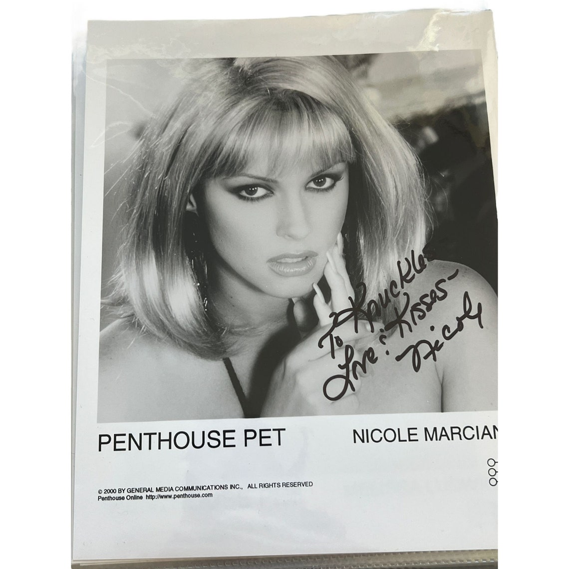 Vintage 2000 Nicole Marciano Autographed Photo 8x10 Penthouse Pet - Etsy