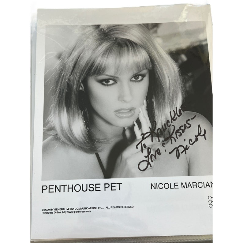Vintage 2000 Nicole Marciano Autographed Photo 8x10 Penthouse Pet - Etsy