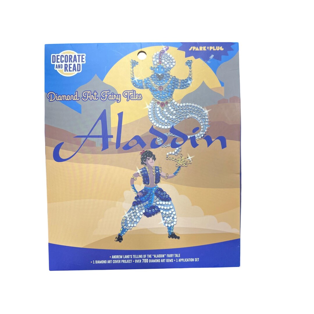 Diamond Art Kit Aladdin Fairy Tale Decorate Read Sparkplus 700 Gems Set ...