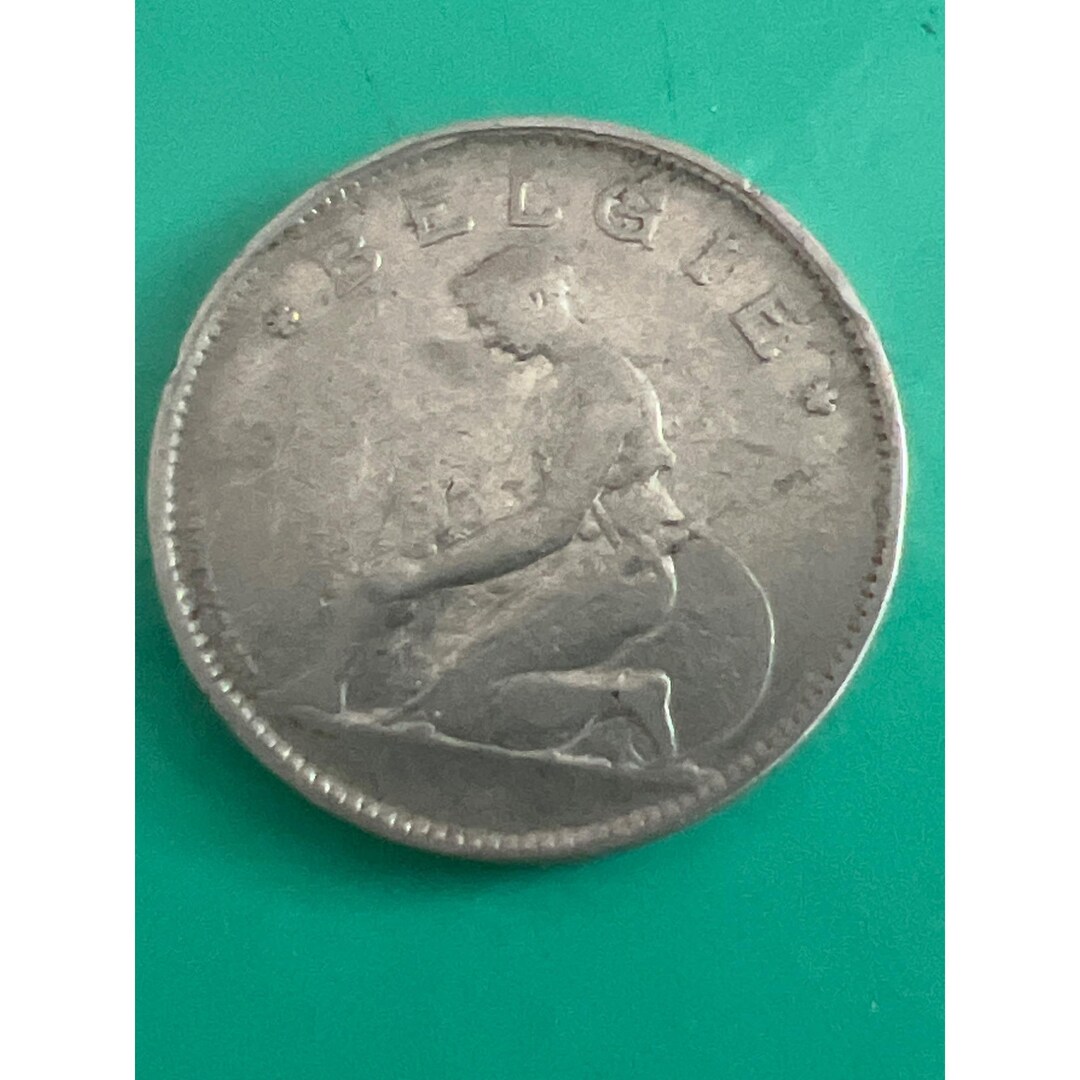 1926 Belgium 1 Franc Coin With Caduceus Symbol - Etsy
