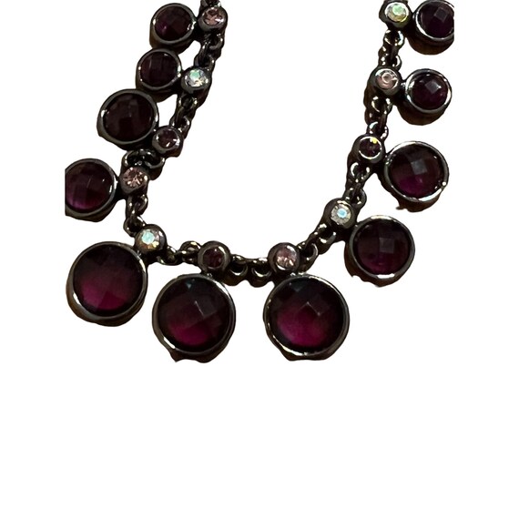 Vintage Avon Frontal Bezel Set Drop Necklace Earring … - Gem