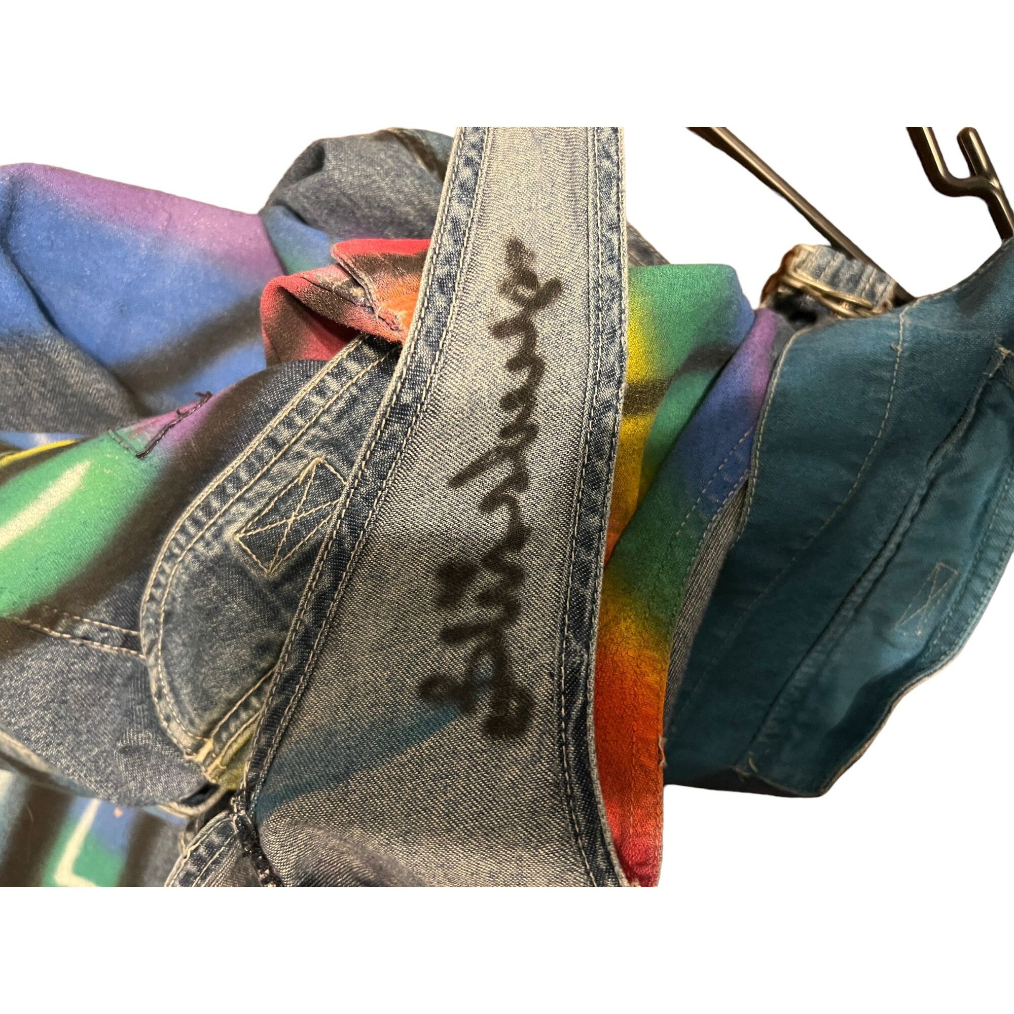 Vintage 80s 90s Old Navy Denim Overalls Airbrushed Hip Hop Kidz Youth ...