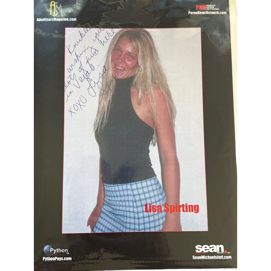 Vintage Lisa Spirting Autographed Photo 8x10 Adult Star Magazine - Etsy