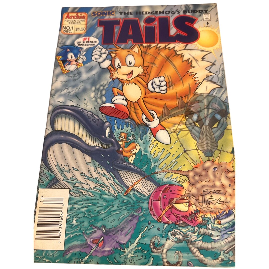 Vtg 90s 1995 Sonic the Hedgehogs Buddy Tails #1 Archie Adventure Series ...