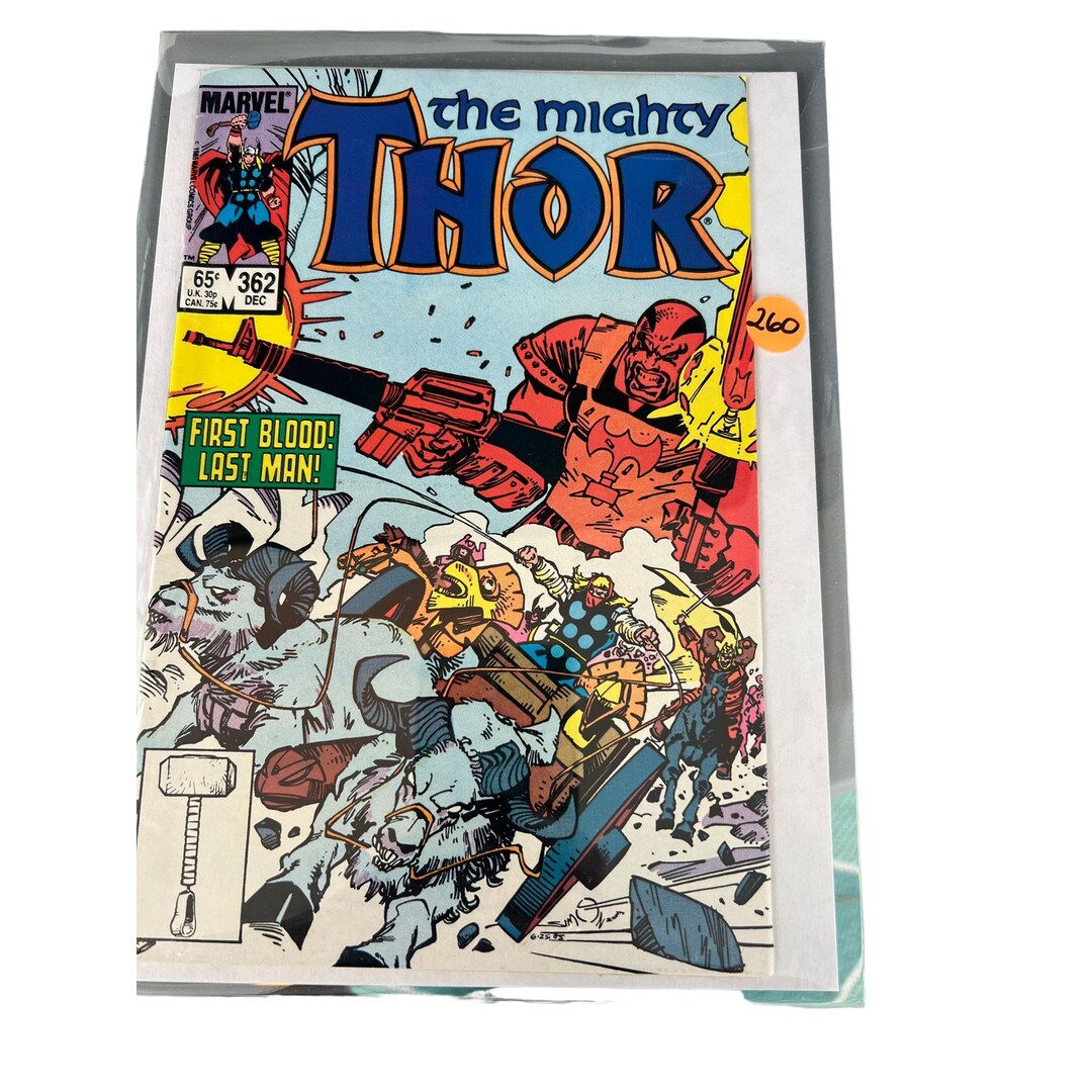 Vintage Marvel the Mighty Thor Comic Book First Blood Last Man 362 12/ ...
