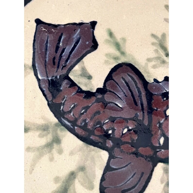 Vintage Studio Pottery Plate Koi Fish Nancy Redman North Carolina ...