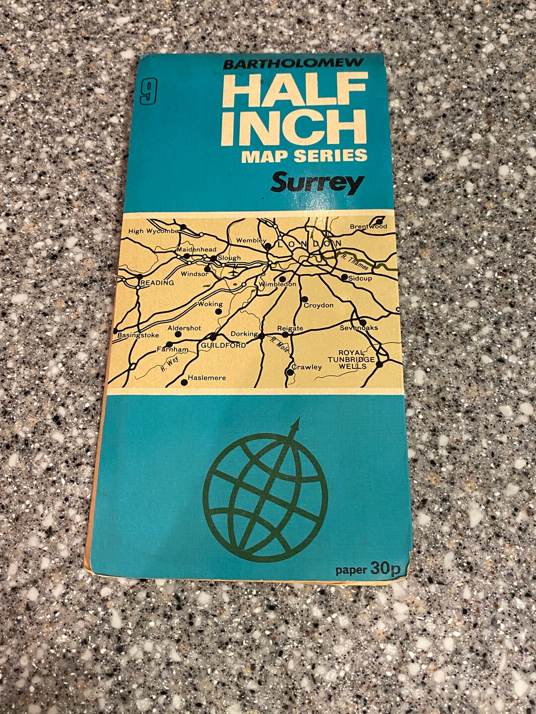 Vintage Bartholomew Half Inch Map Series Surry - Etsy
