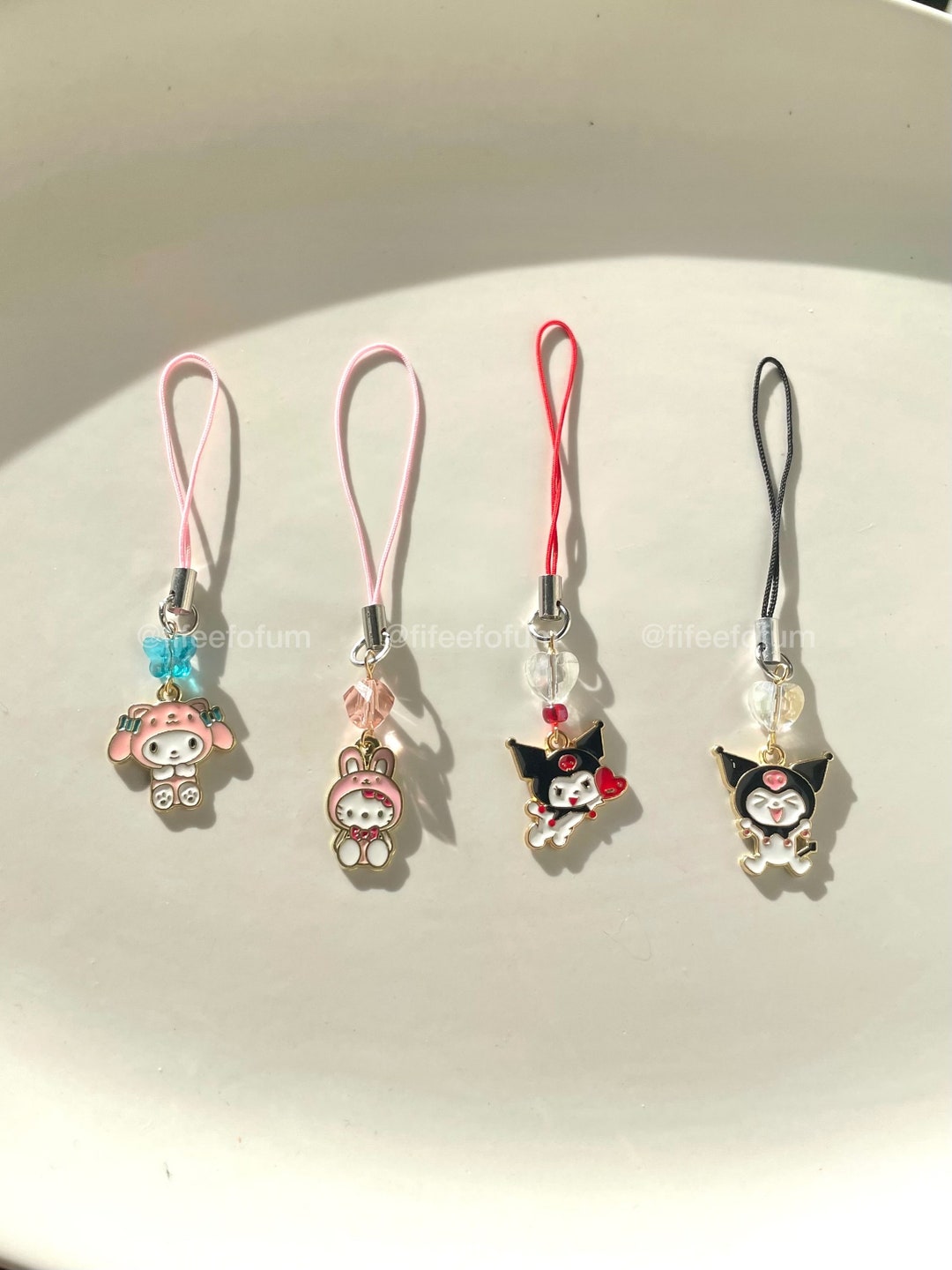 Mini Sanrio Phone Charms, Hello Kitty Charm, My Melody Keychain, Kuromi ...
