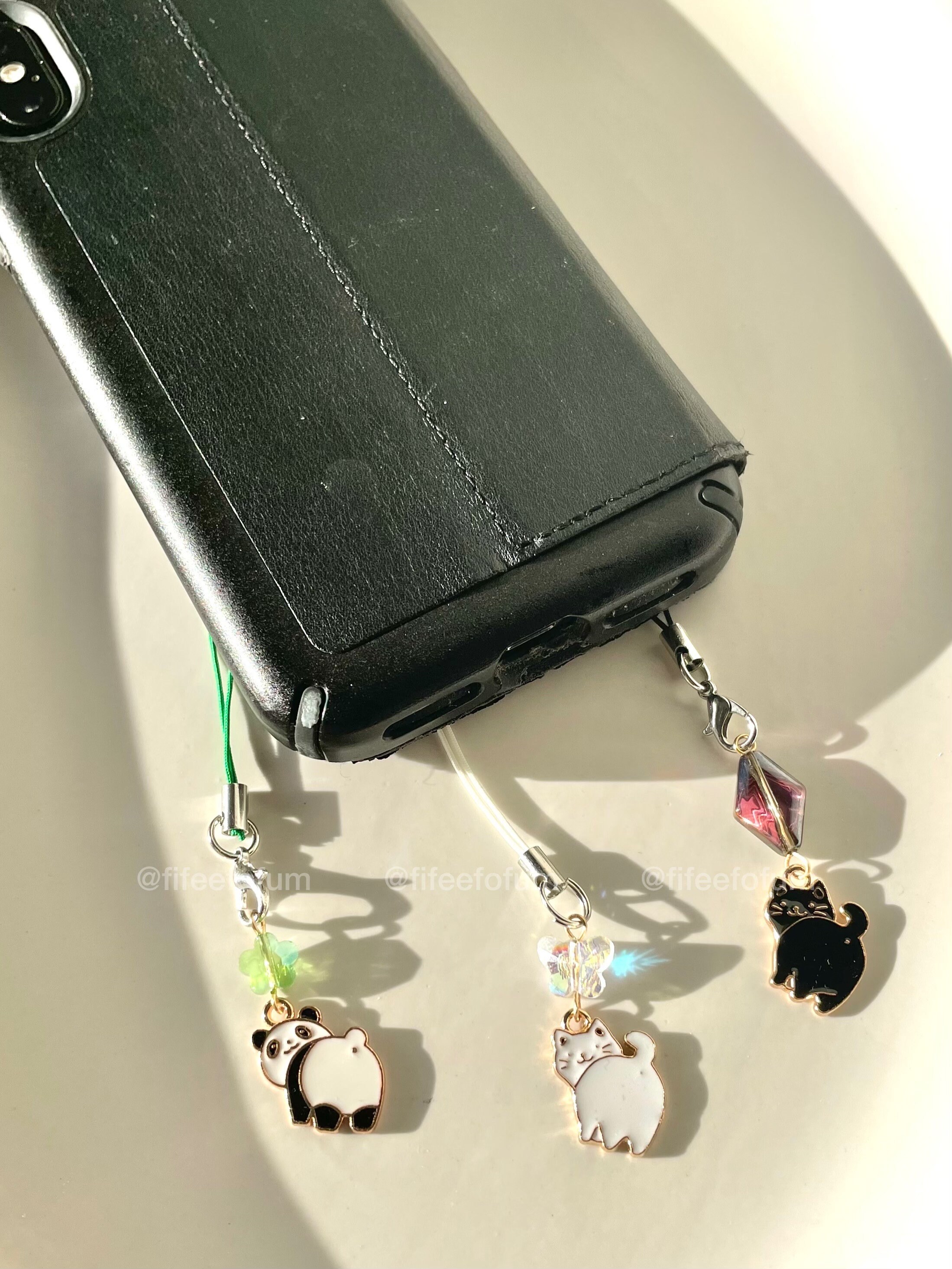 Silly Cat Phone Charms, Kitty Charm, Panda Charm Cute Cat Keychain ...