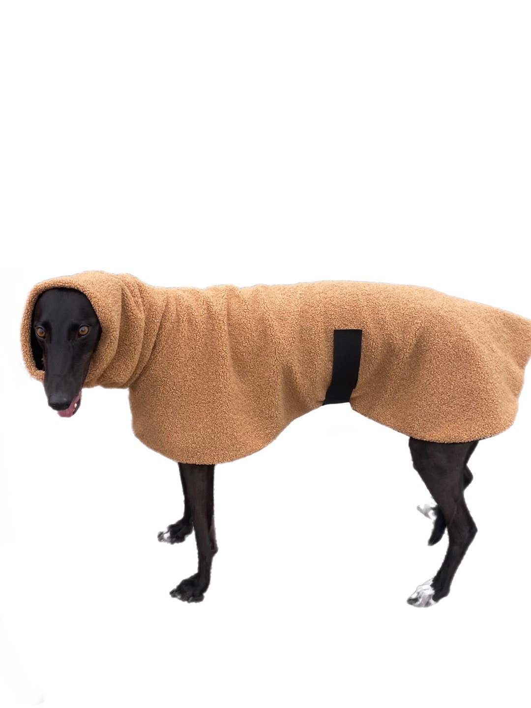 Greyhound Coat in Extra Thick Teddy Bear Fleece in a Yummy Caramel ...