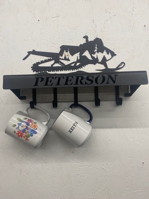 Snowmobile Shelf/key or Cup Holder Personalized - Etsy