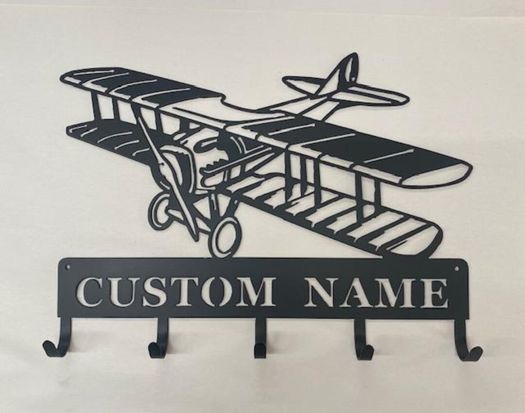 Bi-plane Metal Key/hat Rack (personalized) - Etsy