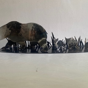 Bear and Cubs Metal Sculpture - Etsy