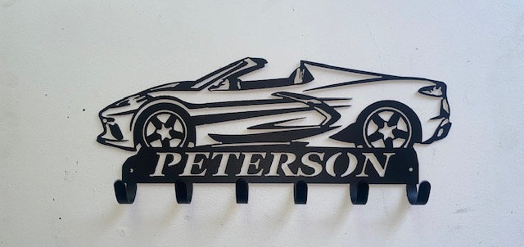 Corvette C8 Personalized Key Rack - Etsy