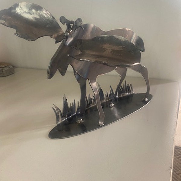 Metal Moose Sculpture - Etsy