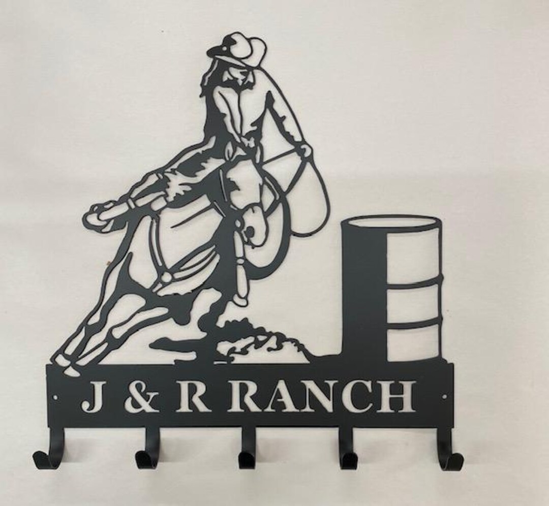 Barrel Horse Racer Key/hat Rack ( Personalized ) - Etsy