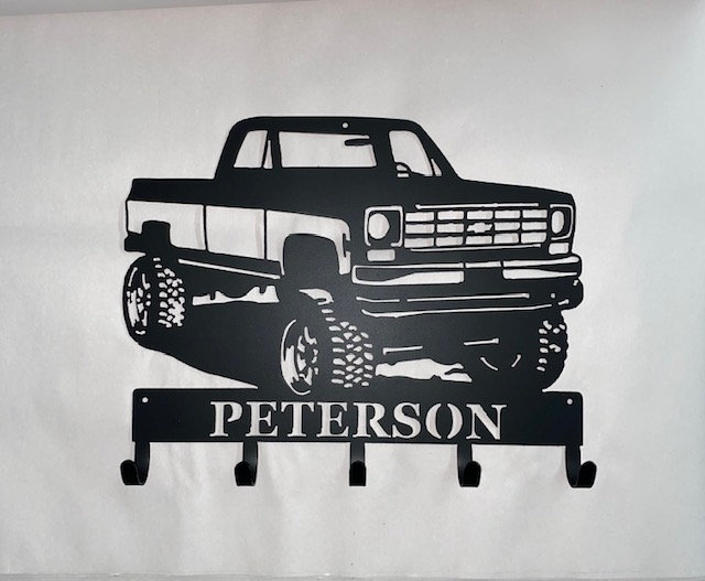 Chevy Square Personalized Key Rack - Etsy