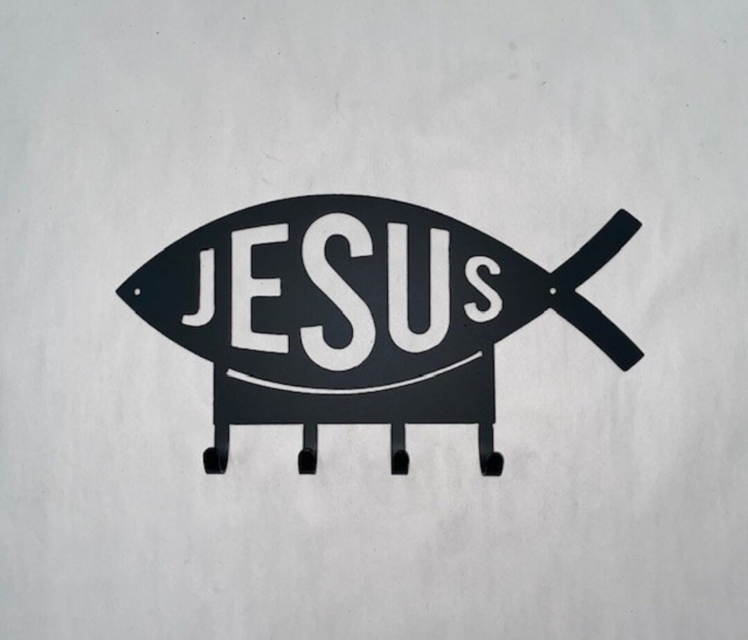 Jesus Fish Metal Key Rack - Etsy
