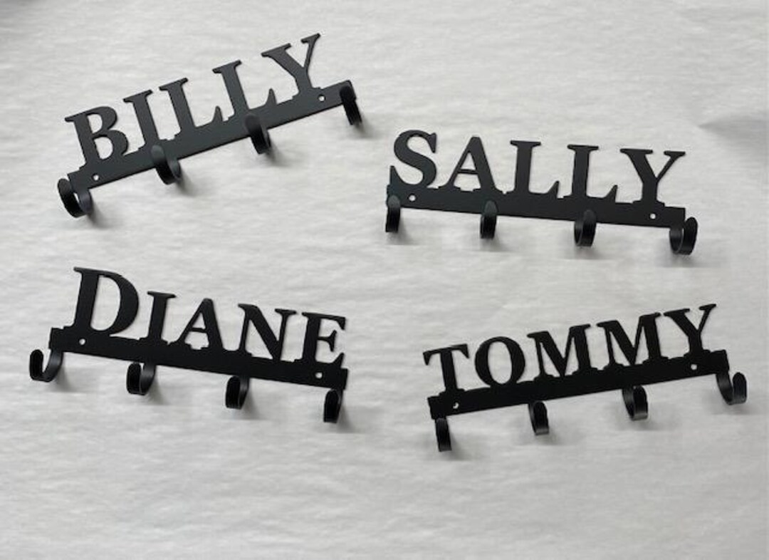 Personalized Name Hooks (keys, Hats and More) - Etsy