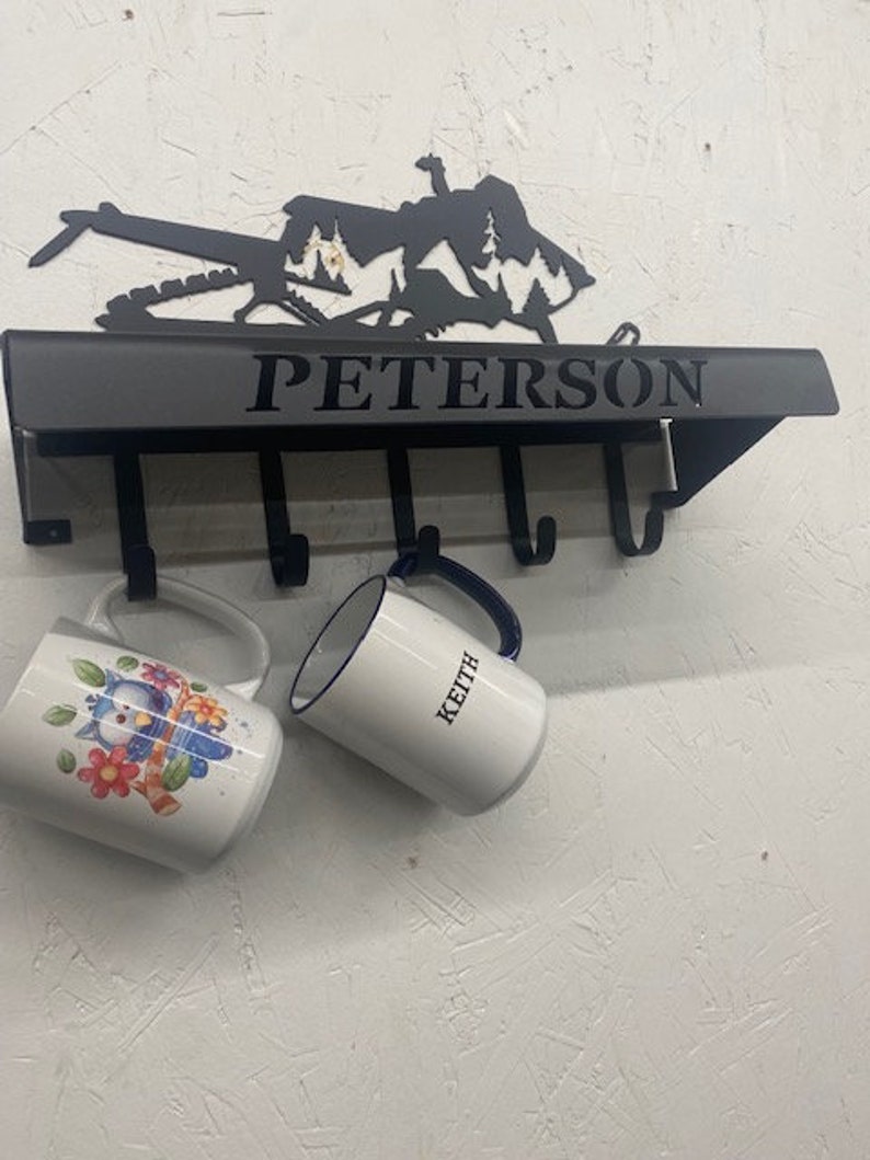 Snowmobile Shelf/key or Cup Holder Personalized - Etsy