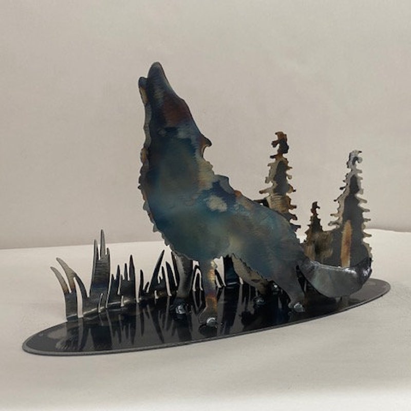 Wolf Sculpture - Etsy