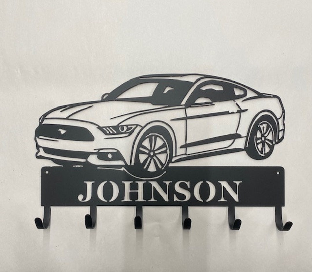 Mustang Metal Key Rack ( Personalized ) - Etsy