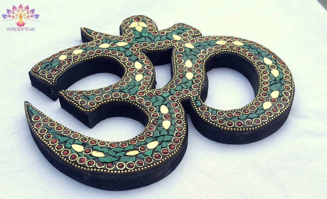 Aum Ohm Om ॐ Mosaic Art Wall Door Temple Prayer Yoga Room Porch Decor ...