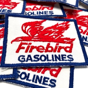 Petroliana Patch, Vintage Firebird Gasoline Embroidered Sew on Patch ...