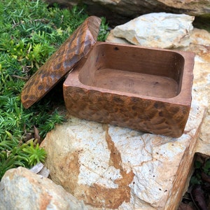 Vintage Stash Jar, Wooden Handcrafted Box, Wood Storage Container ...