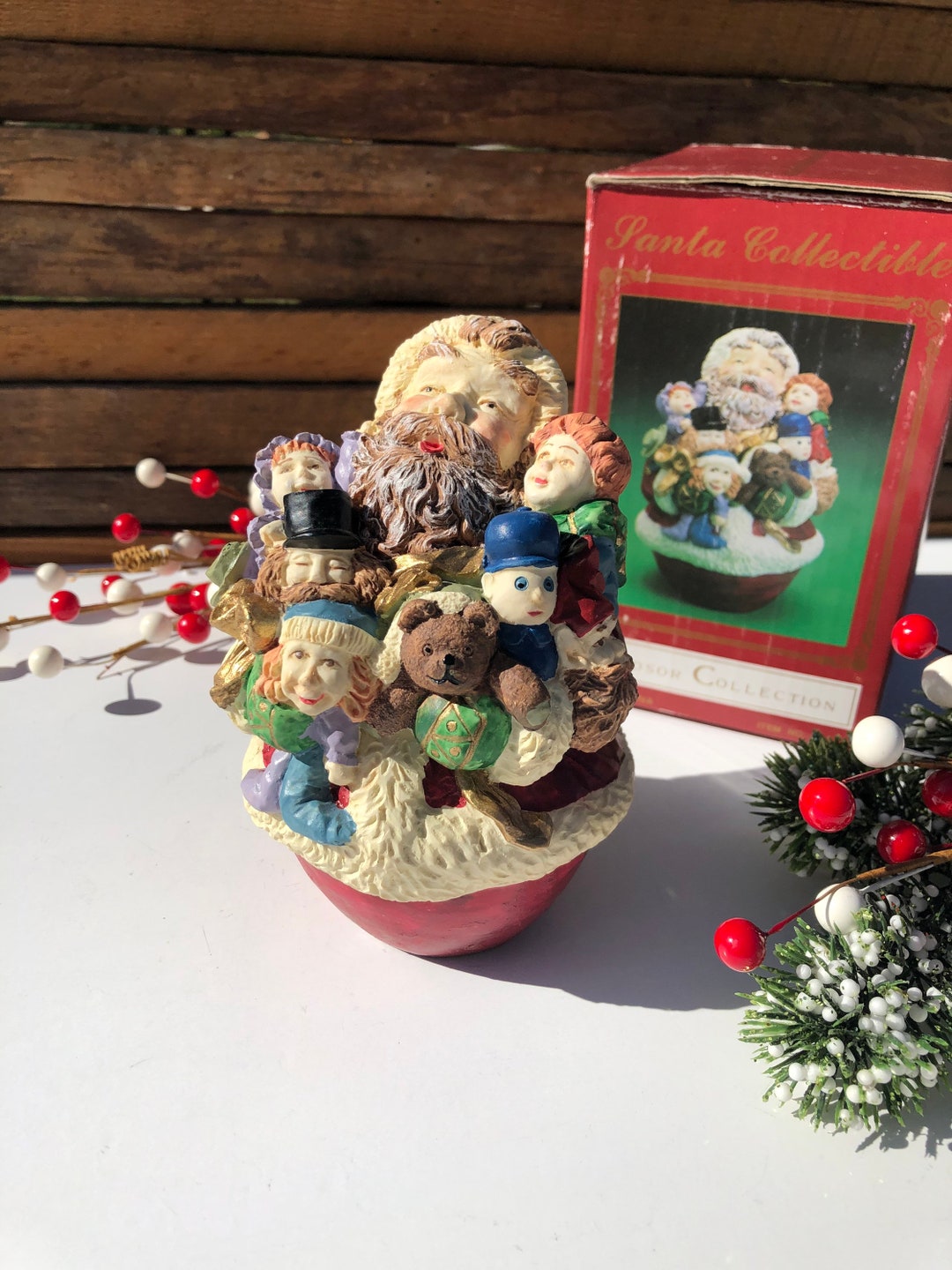 Vintage Santa Claus Figurine, Windsor Collection, Ol Saint Nick Holding ...