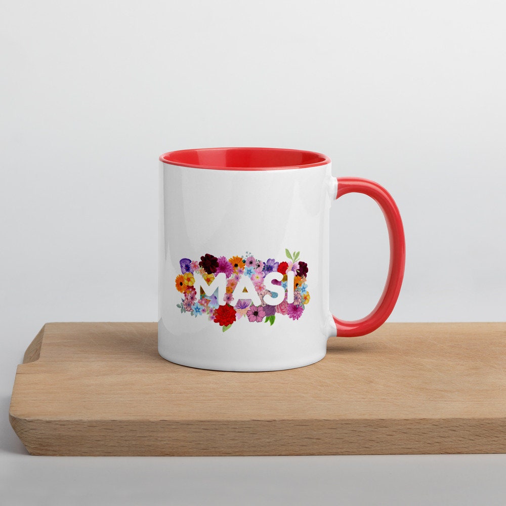 Floral Mug for Masi | Gift for Aunt | Desi Mugs | Indian Gifts | South ...