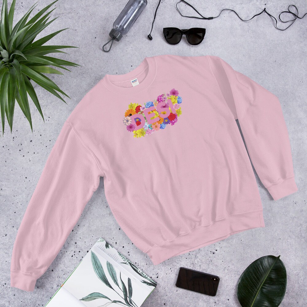 Rosa Desi Floral Sweatshirt Unisex Sweatshirt Desi Sweatshirt Florale ...