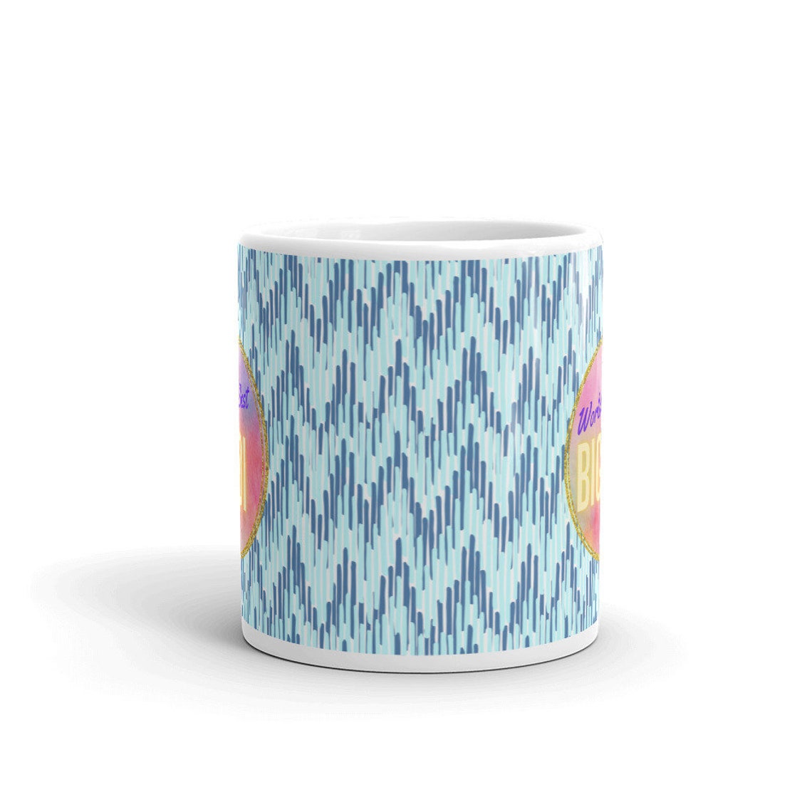 World's Best Didi, Big Sis Coffee Mug | Blue Chevron Mug | Gift for ...