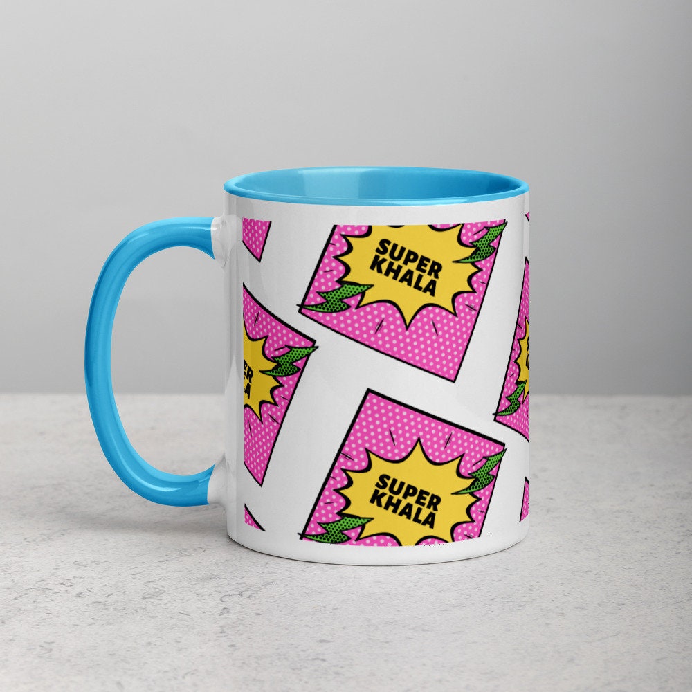 Super Khala Coffee Mug With Color on Handle & Inside Gifts for Khalas ...