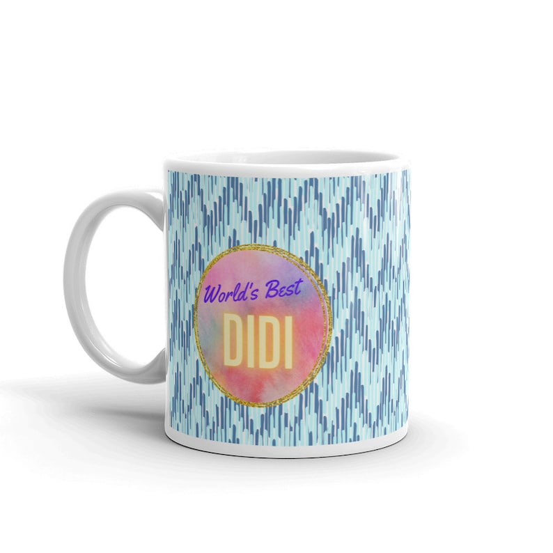 World's Best Didi, Big Sis Coffee Mug | Blue Chevron Mug | Gift for ...