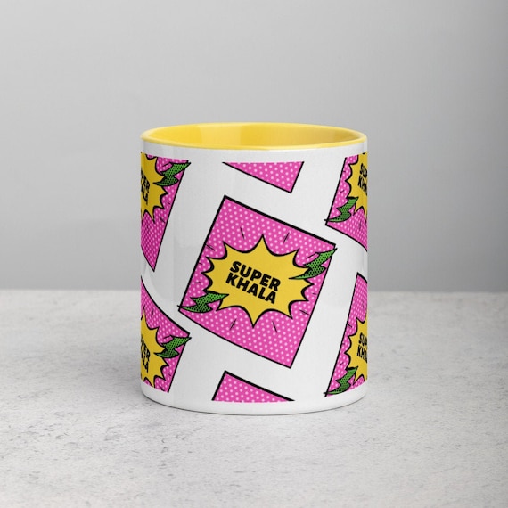 Super Khala Coffee Mug With Color on Handle & Inside Gifts | Etsy