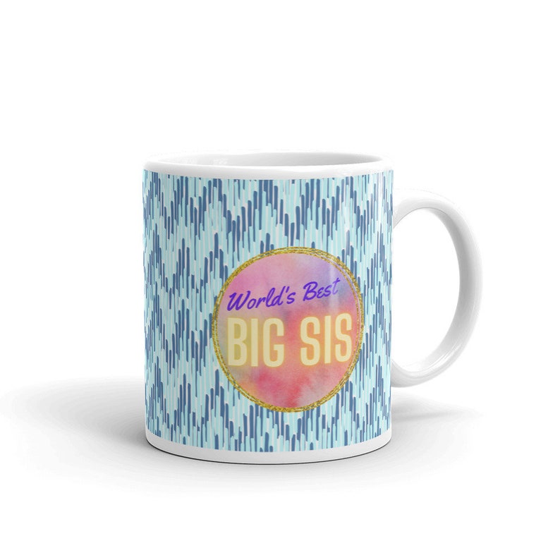 World's Best Didi, Big Sis Coffee Mug | Blue Chevron Mug | Gift for ...
