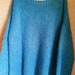 Blue Mohair Sweater Hand Knit Women Jumper Angora Wool Pullover ...