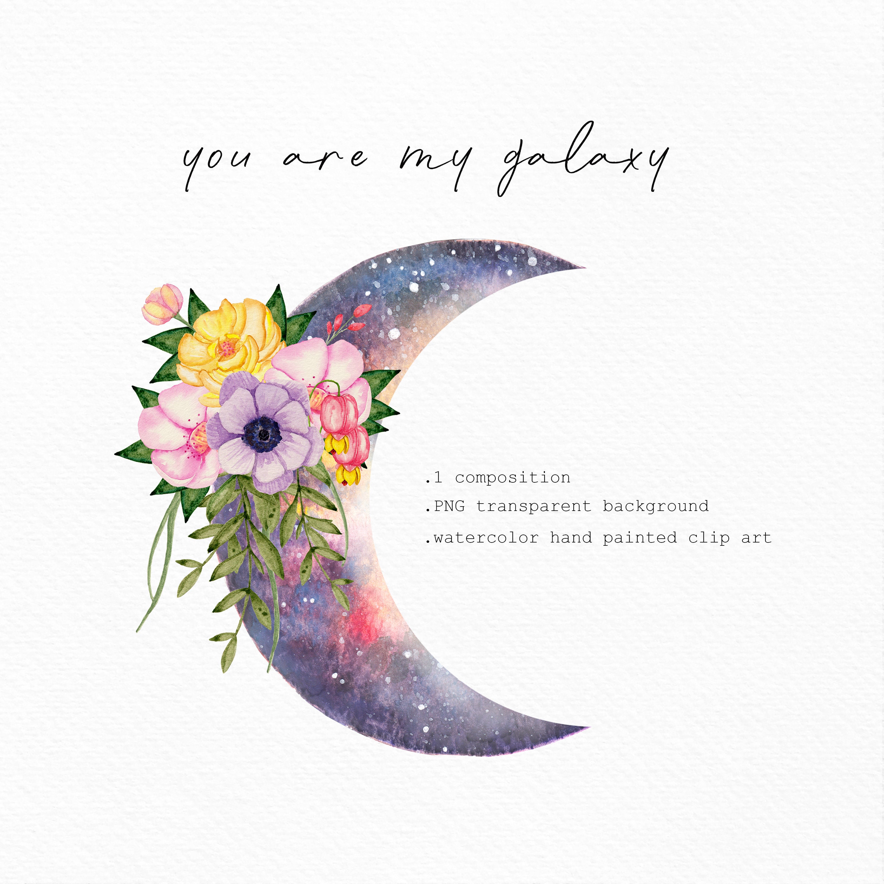 Abstract Crescent Moon