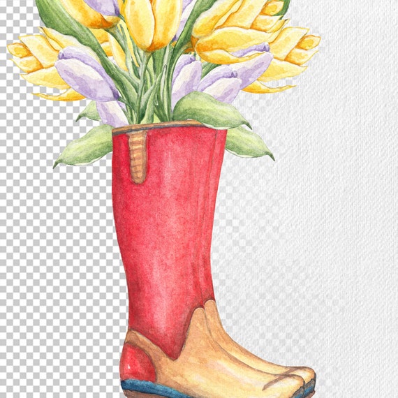 Red Rain Boots Clipart