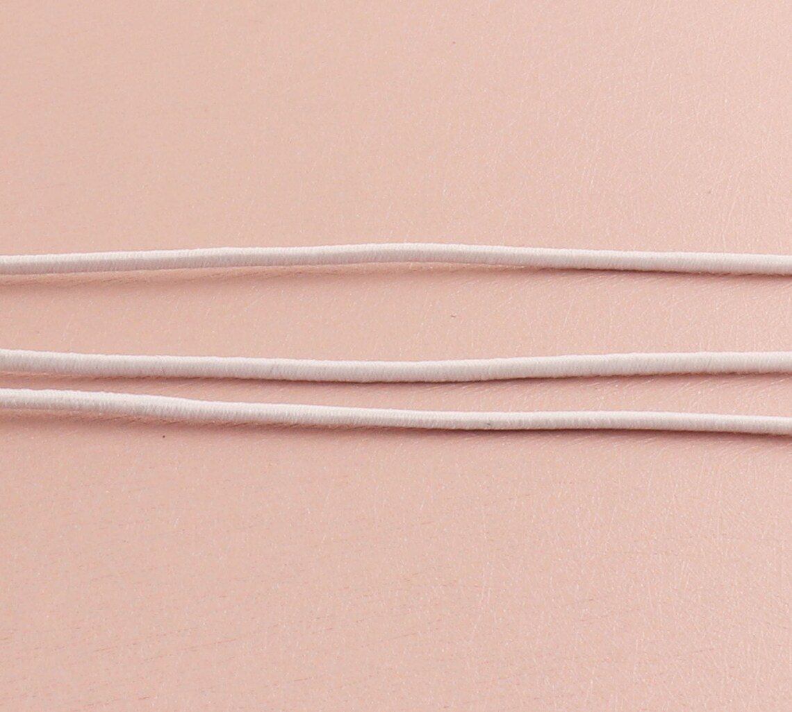 2.0 Mm Elastic Rope Cord White Color Elastic Band Stretch Cord | Etsy